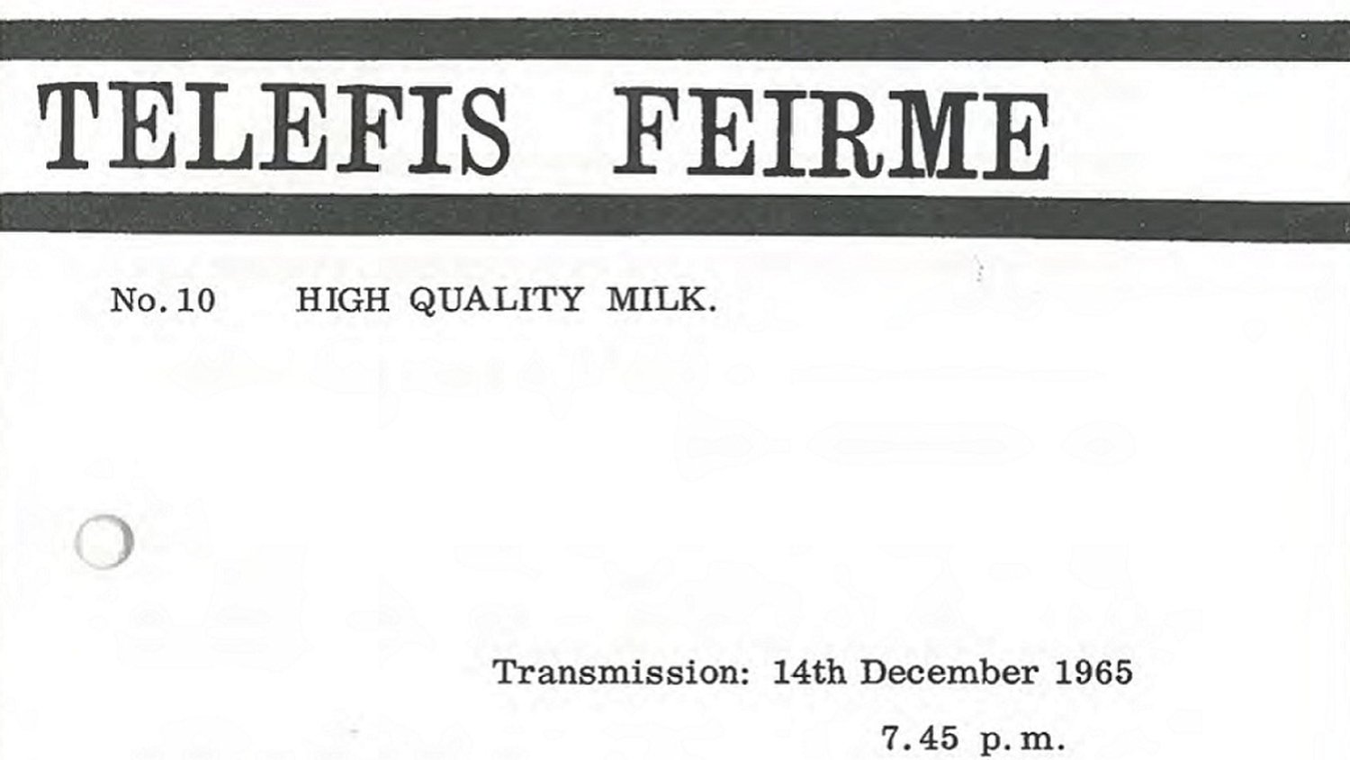RTÉ Archives | Education | Telefís Feirme Booklet