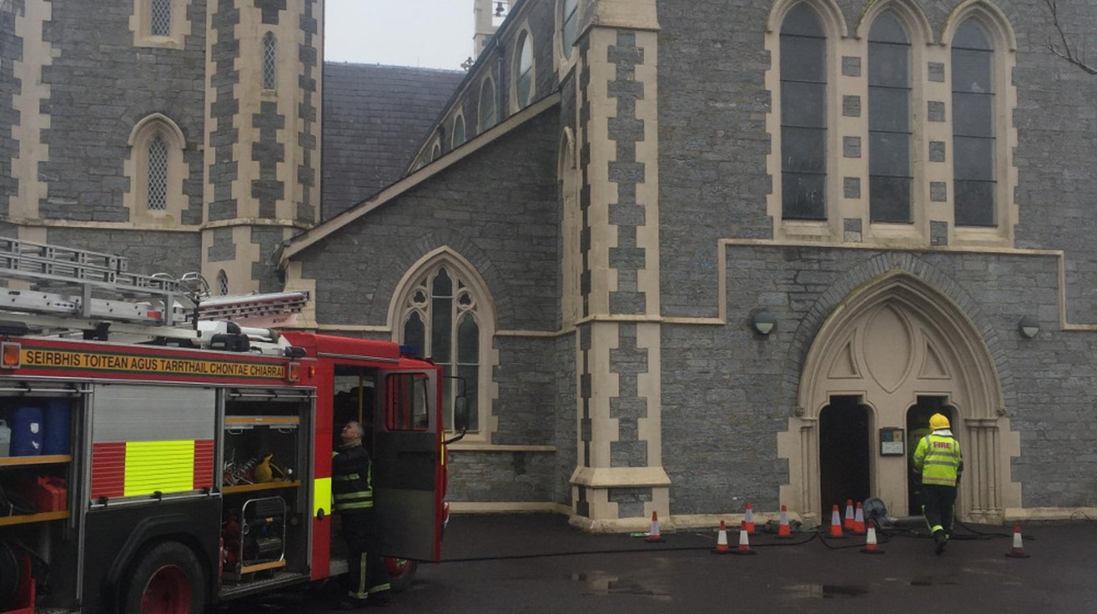 Smoke damage after fire at Kenmare church