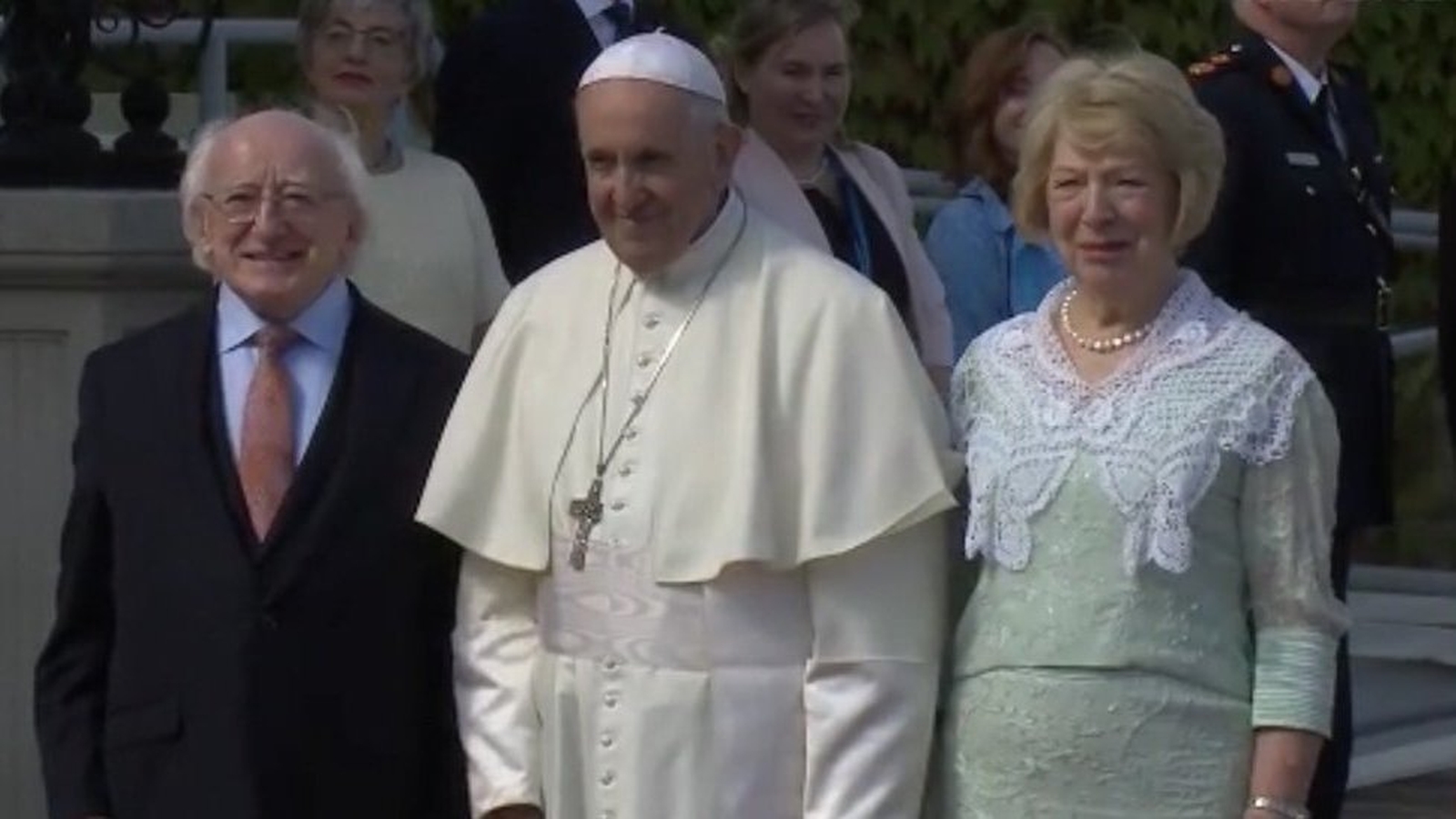 An Pápa ag bualadh leis an Uachtarán