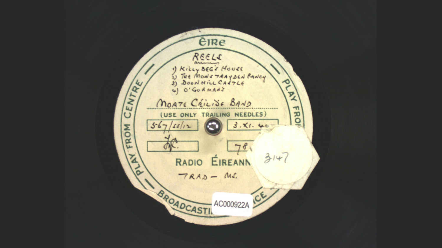 RTÉ Archives | Collections | Moate Ceili Band : Killybeg's House