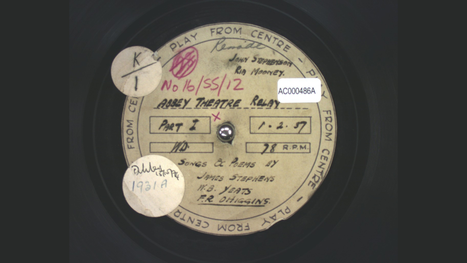 RTÉ Archives | Collections | Abbey Theatre Relay : Introduction