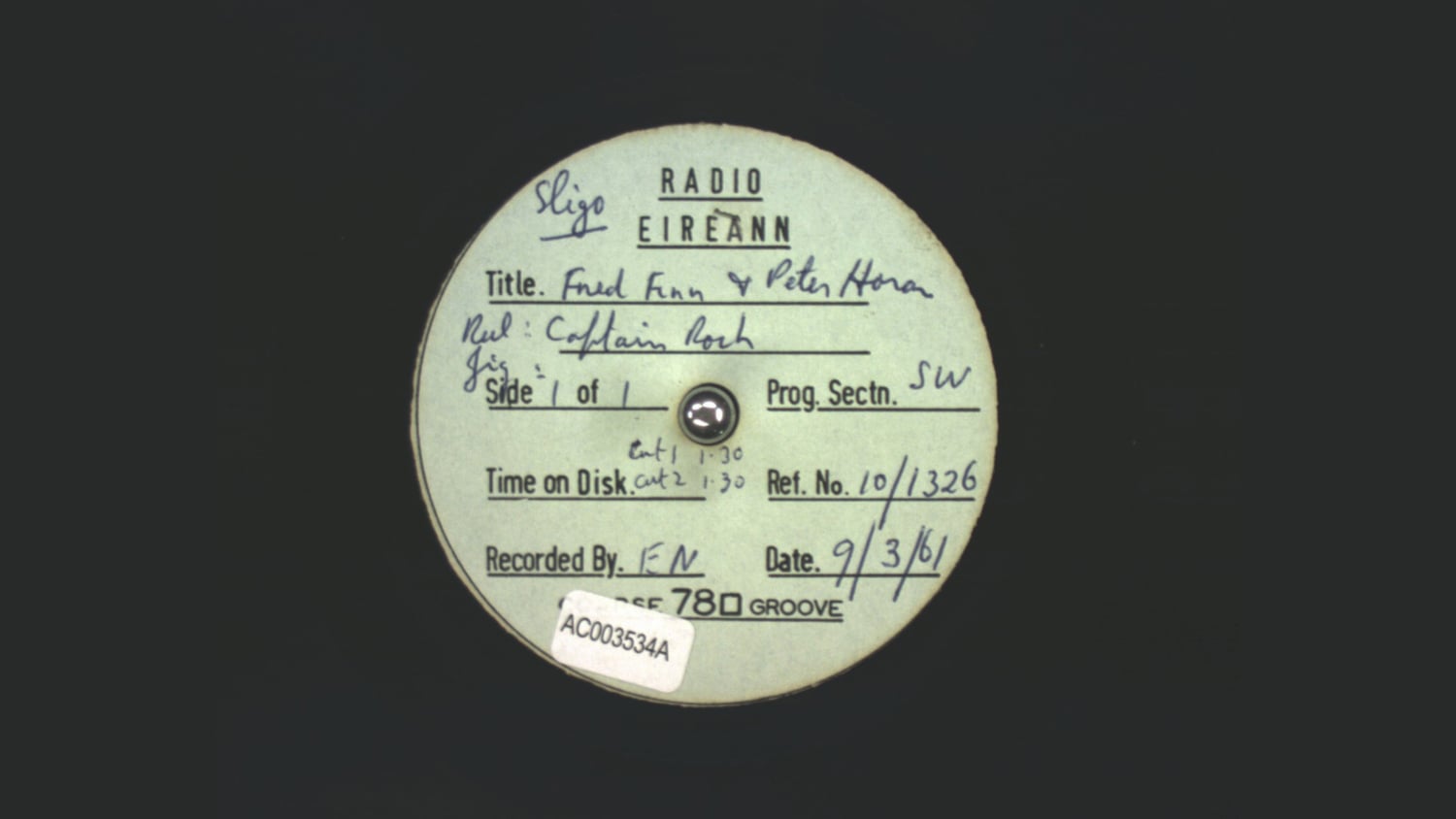 RTÉ Archives | Collections | Fred Finn And Peter Horan : Captain Rock
