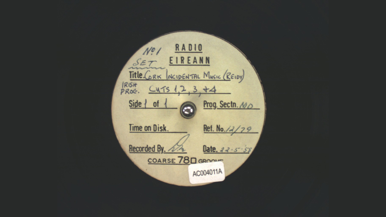 RTÉ Archives | Collections | Cork Incidental Music