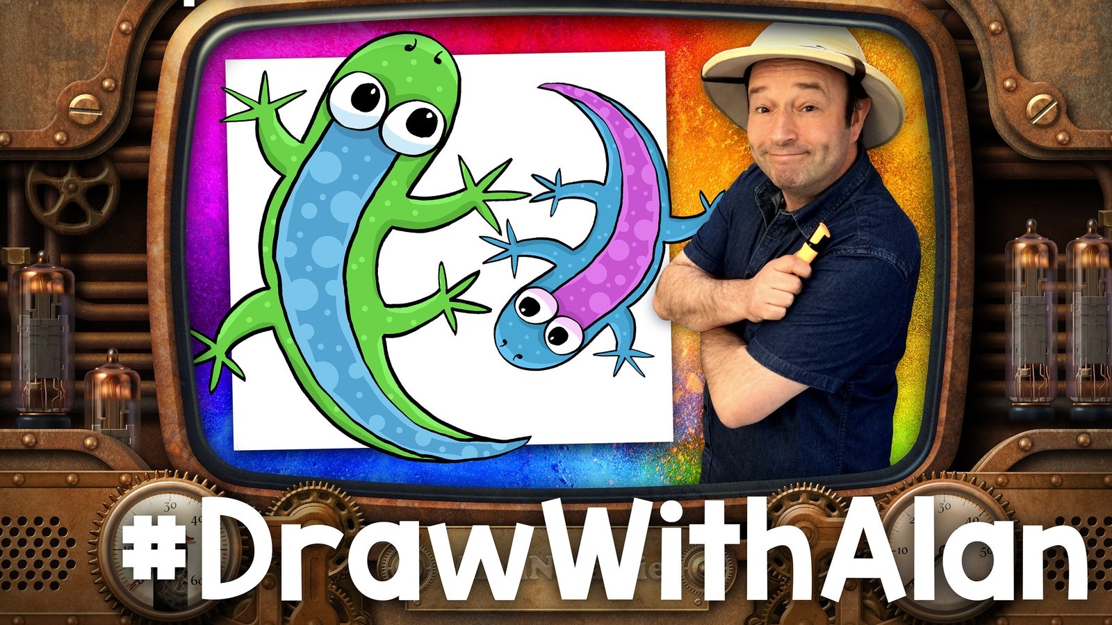 Draw with Alan - how to draw a newt!