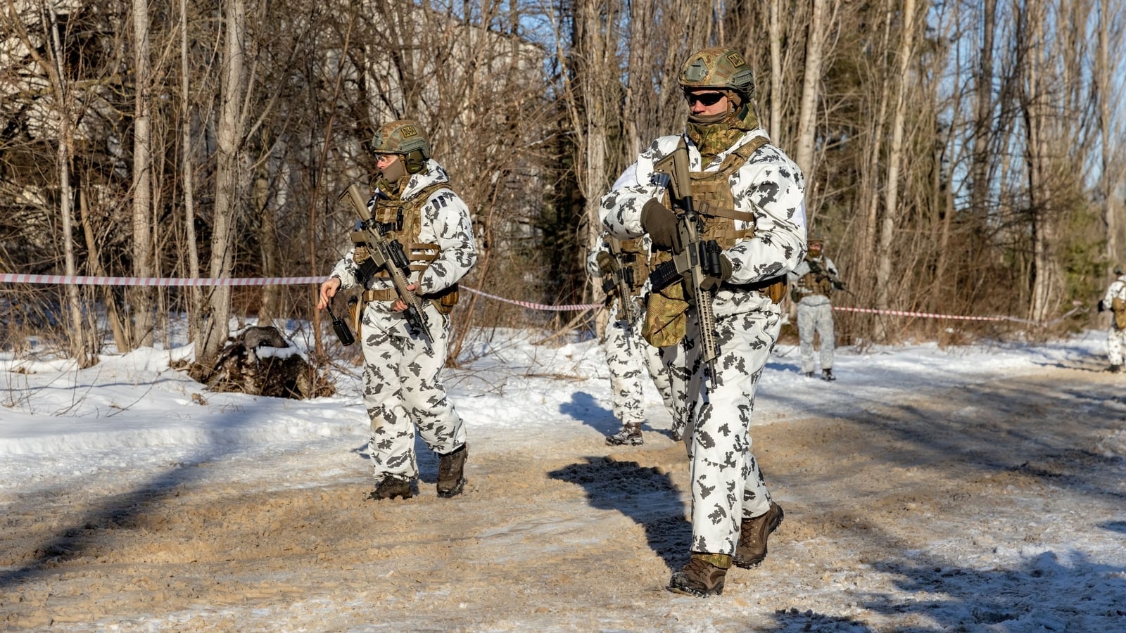 Ukraine forces train for combat in Chernobyl ghost town