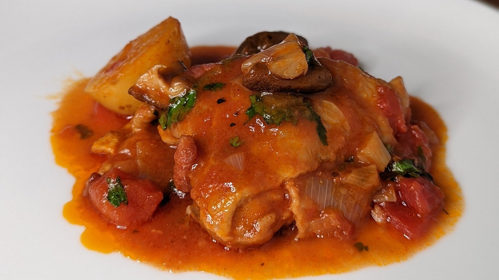 Kevin Aherne's chicken chasseur: Today