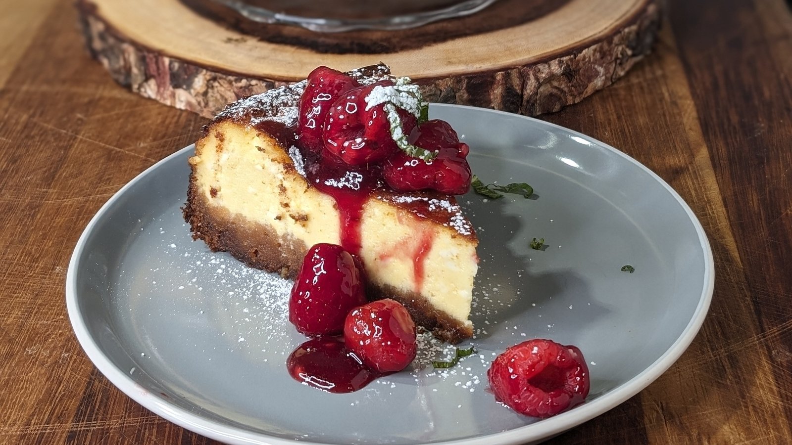 Eunice's baked lemon & raspberry cheesecake: Today