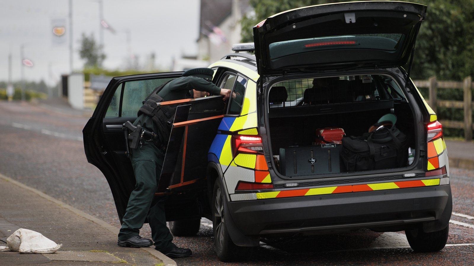 Police remove anti-immigration sign from Tyrone village