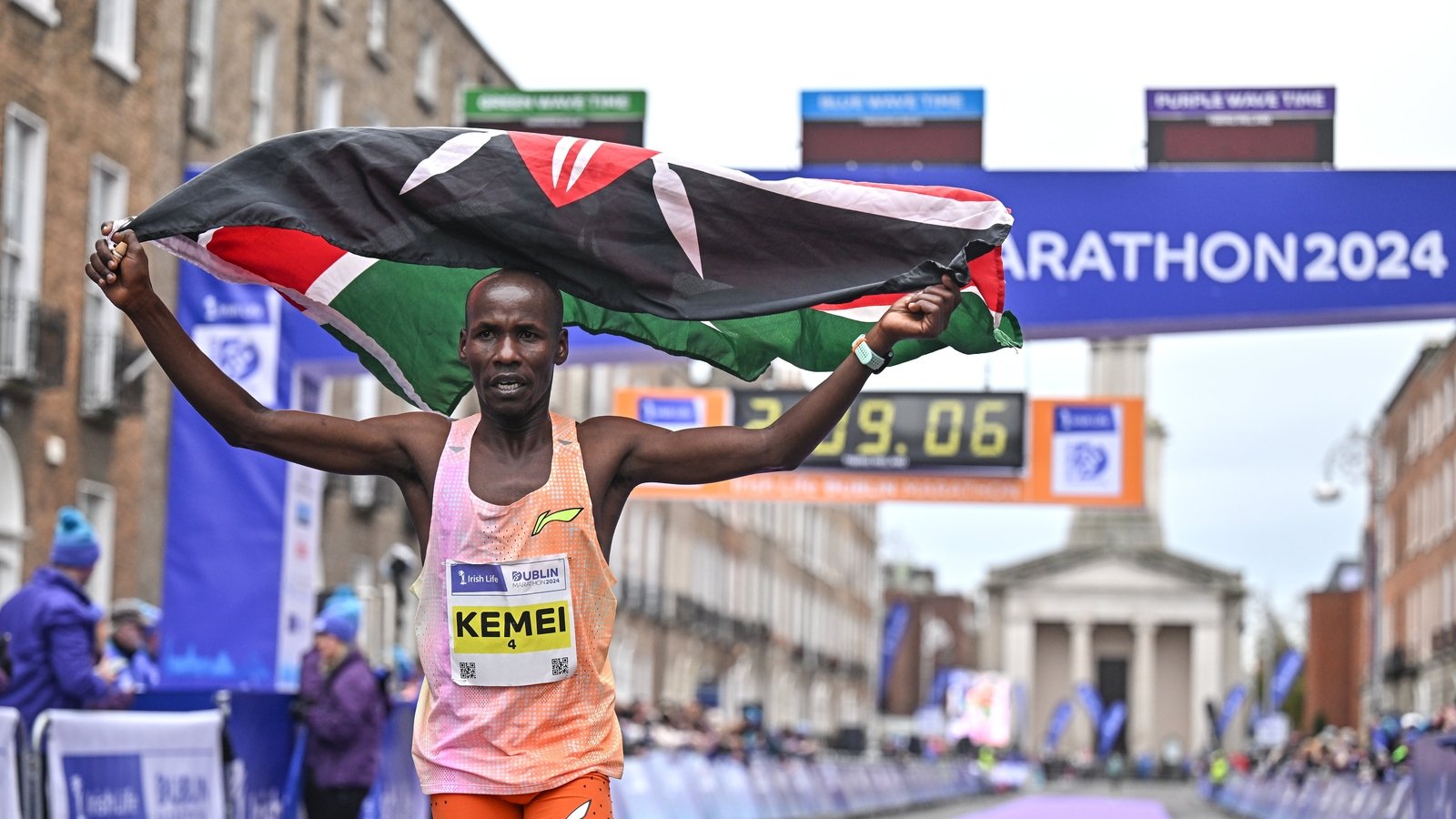 Kenyan is first to cross Dublin Marathon finishing line
