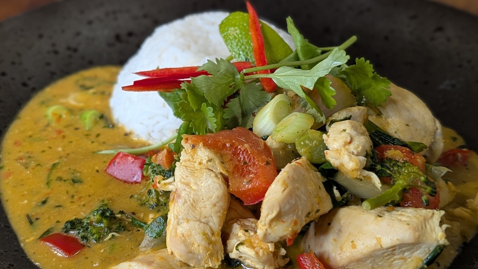 Trisha Lewis' Thai red curry with Basmati rice