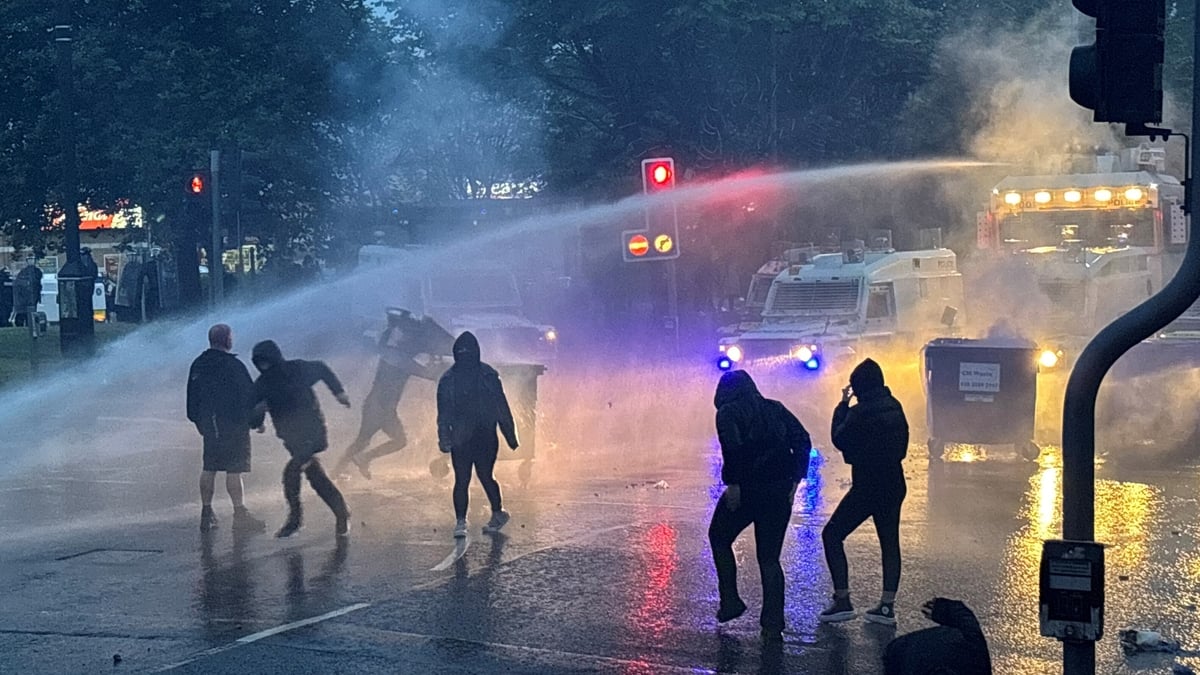 Second night of unrest in Ballymena as PSNI deploy dog units and water ...