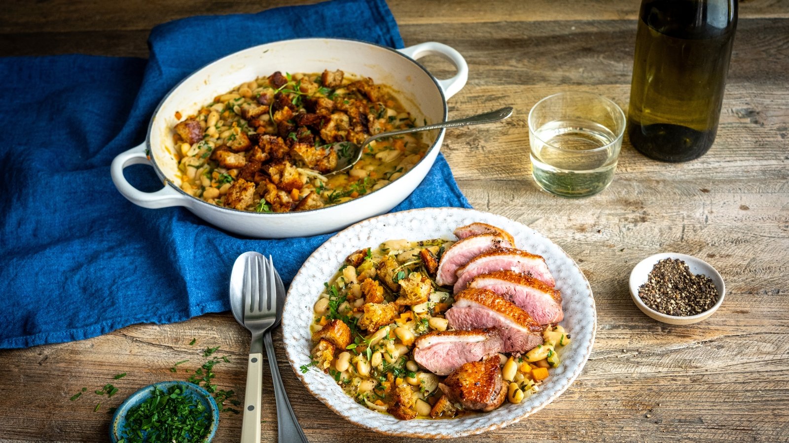 Donal's perfect duck breast & cassoulet