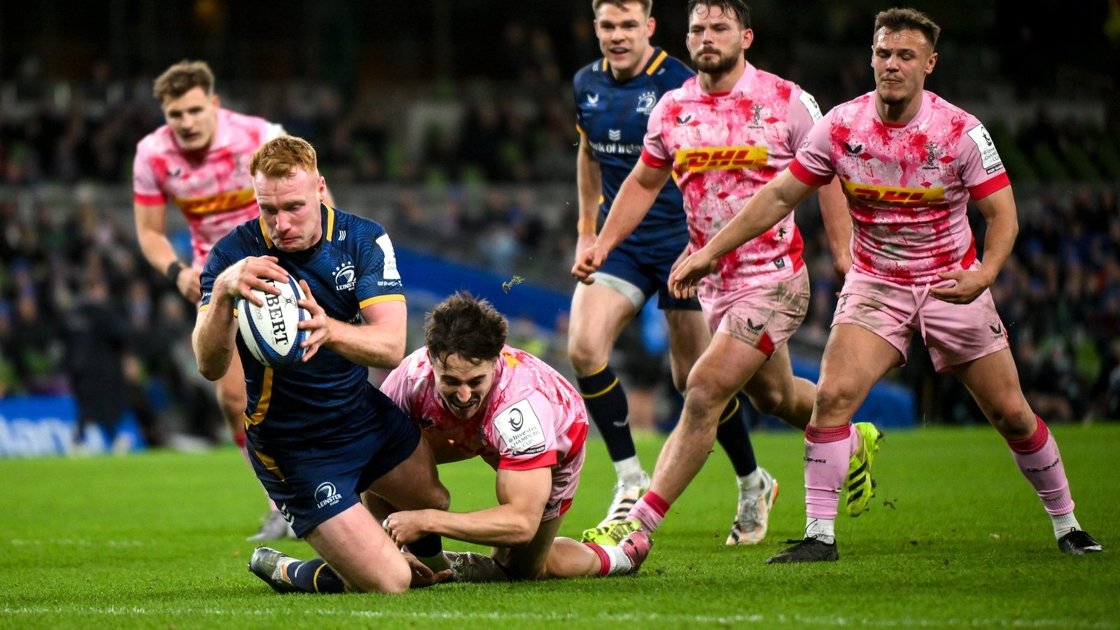 Champions Cup: Leinster 45-28 Harlequins - recap